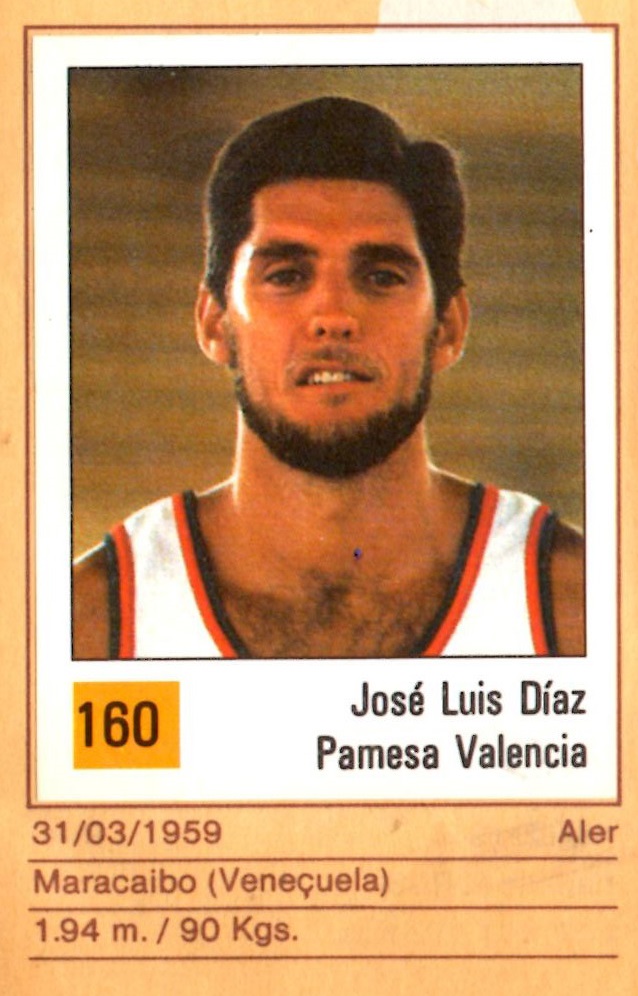 Basket 90 ACB. José Luis Indio Díaz (Pamesa Valencia). Ediciones Panini ...