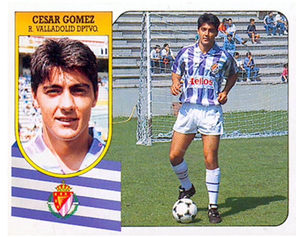 Liga 91-92. César Gómez (Real Valladolid). Ediciones Este. 📸: Grupo de ...